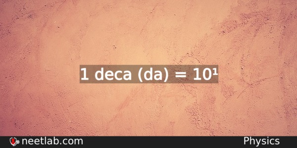How to convert deca to SI Unit - NEETLab