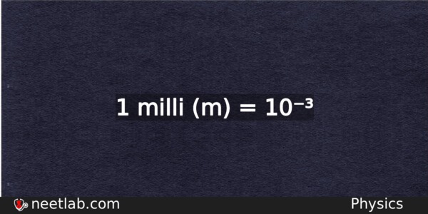How to convert milli to SI Unit - NEETLab