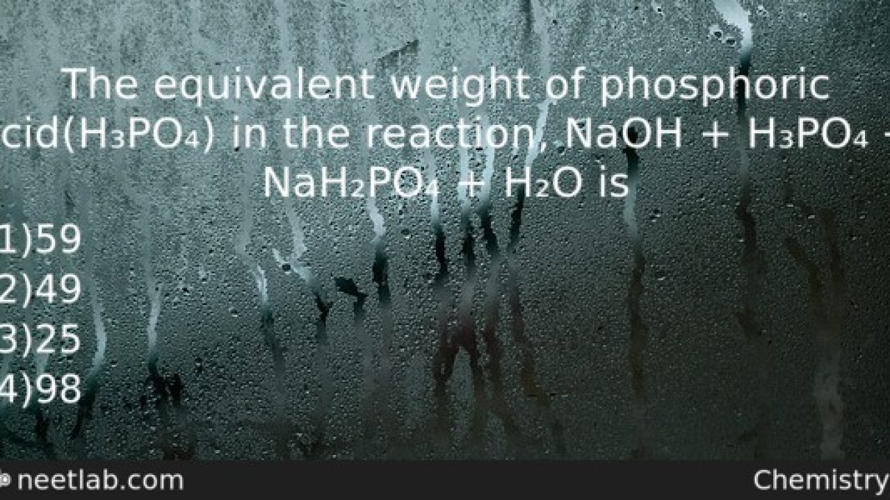 H3po4 Reaction